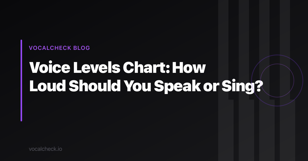 Voice Levels Chart: How Loud Should You Speak or Sing? | VocalCheck Blog